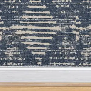 Spoonflower Kufi Large 100% Natural Sisal Grasscloth Wallcovering