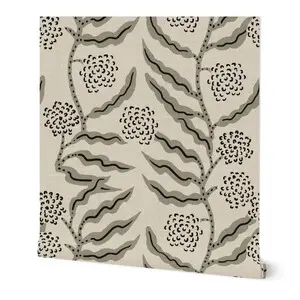 Spoonflower La Ville Vine Neutral 100% Natural Sisal Grasscloth Wallcovering - Beige