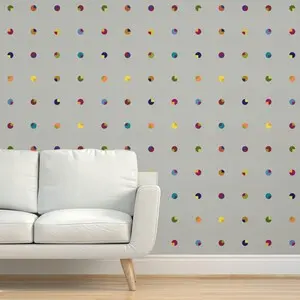 Spoonflower Kare Quarter Circles Dawn 100% Natural Sisal Grasscloth Wallcovering