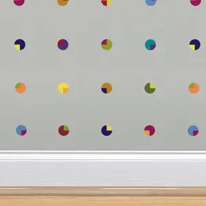 Spoonflower Kare Quarter Circles Dawn 100% Natural Sisal Grasscloth Wallcovering