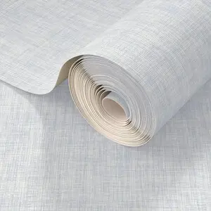 Spoonflower Pale Dusty Texture 100% Natural Sisal Grasscloth Wallcovering - Blue