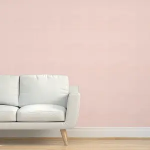 Spoonflower Solid 100% Natural Sisal Grasscloth Wallcovering - Pink