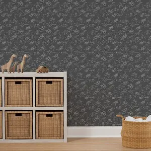 Spoonflower Molecule Science Chemistry Stem Scientist Custom Pre-pasted Wallpaper