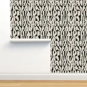Spoonflower La Ville Modern 100% Natural Sisal Grasscloth Wallcovering