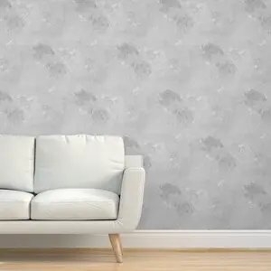 Spoonflower White Textures Light Grey Texture Concrete Traditional Wallpaper