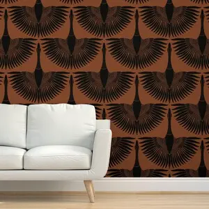 Spoonflower Hawaii Nene Goose Traditional Wallpaper