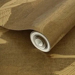 Spoonflower Large Scale Traditional Wallpaper - Brown