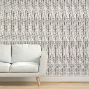 Spoonflower Chunky 100% Natural Sisal Grasscloth Wallcovering