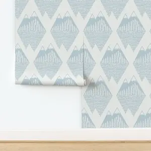 Spoonflower North Carolina Between The Mountains And Sea Custom Pre-pasted Wallpaper