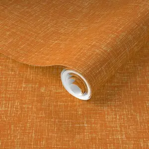 Spoonflower Autumn Coordinate Texture Custom Pre-pasted Wallpaper - Orange
