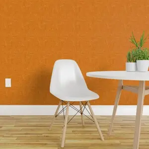 Spoonflower Autumn Coordinate Texture Custom Pre-pasted Wallpaper - Orange