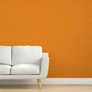 Spoonflower Autumn Coordinate Texture Custom Pre-pasted Wallpaper - Orange