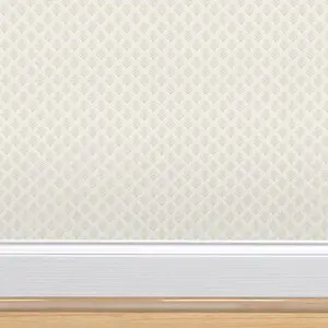Spoonflower Pinecones Putty On 100% Natural Sisal Grasscloth Wallcovering