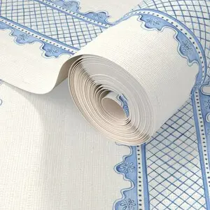 Spoonflower Clarabelle Americana 100% Natural Sisal Grasscloth Wallcovering - White