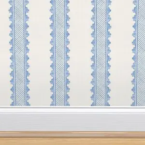 Spoonflower Clarabelle Americana 100% Natural Sisal Grasscloth Wallcovering