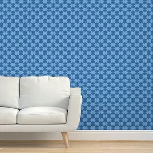 Spoonflower Minimal Minimalism Tac Bold Mushroom Princess Custom Pre-pasted Wallpaper