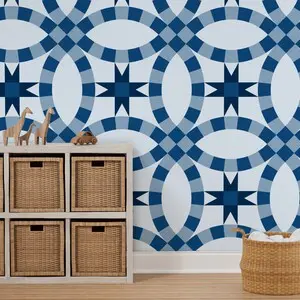 Spoonflower Monochromatic Color Of The Year Patchwork Panel Traditional Wallpaper