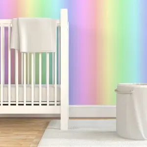 Spoonflower Pastel Ombre Crystal Custom Pre-pasted Wallpaper