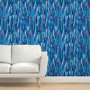 Spoonflower Abstract Stained Glass Watercolor Dragonfly Traditional Wallpaper