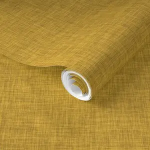 Spoonflower Solid Gold Traditional Wallpaper - Yellow,brown