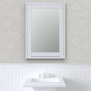 Spoonflower Solid Faux Woven Textured Traditional Wallpaper