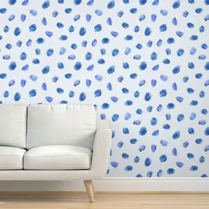 Spoonflower Watercolor Dots Abstract Circle Paint Custom Removable Wallpaper