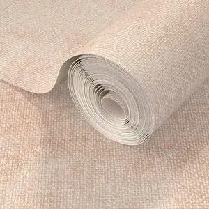 Spoonflower New Boho Neutral Sienna Pink Watercolor 100% Natural Sisal Grasscloth Wallcovering Pink,beige