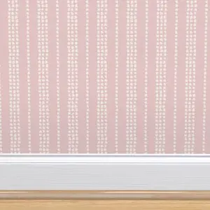 Spoonflower Relaxed Stripes Candy 100% Natural Sisal Grasscloth Wallcovering