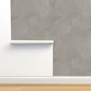 Spoonflower Concrete 18 100% Natural Sisal Grasscloth Wallcovering