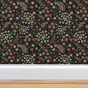 Spoonflower Queen Annes Lace 100% Natural Sisal Grasscloth Wallcovering