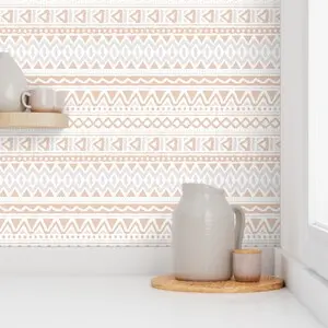 Spoonflower Colorful Aztec Design Geometric Traditional Wallpaper