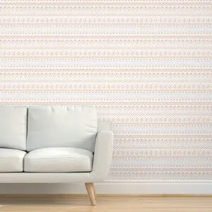 Spoonflower Colorful Aztec Design Geometric Traditional Wallpaper