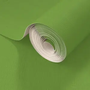 Spoonflower Color Map Granny Smith 100% Natural Sisal Grasscloth Wallcovering Green