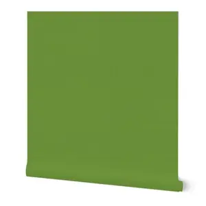 Spoonflower Color Map Granny Smith 100% Natural Sisal Grasscloth Wallcovering - Green