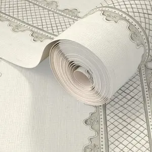 Spoonflower Clarabelle Quiet On Cream 100% Natural Sisal Grasscloth Wallcovering - Tan,beige