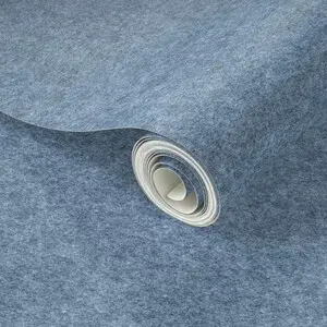Spoonflower Hodden Wodmel Cloth Texture Synergy0014 Custom Pre-pasted Wallpaper Blue