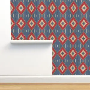 Spoonflower Saddle Home On The Range 2 100% Natural Sisal Grasscloth Wallcovering