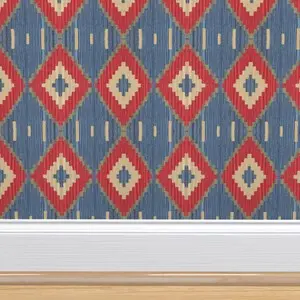 Spoonflower Saddle Home On The Range 2 100% Natural Sisal Grasscloth Wallcovering