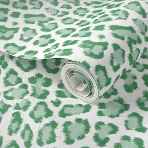 Spoonflower Leopard Cougar Cheetah Custom Pre-pasted Wallpaper