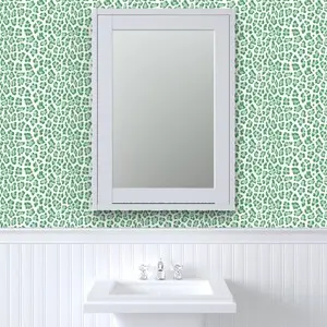 Spoonflower Leopard Cougar Cheetah Custom Pre-pasted Wallpaper