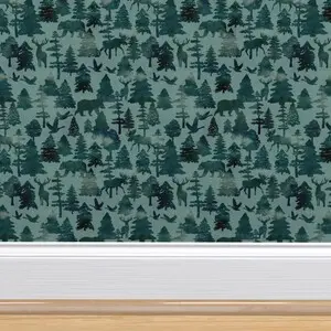 Spoonflower The Wild North 100% Natural Sisal Grasscloth Wallcovering