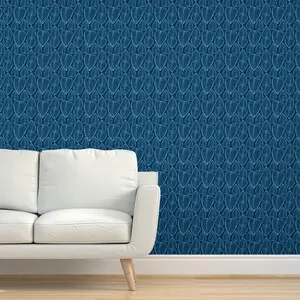 Spoonflower Leaves Hosta Leaf Custom Pre-pasted Wallpaper