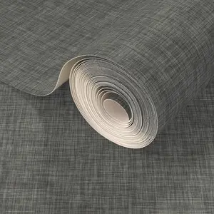 Spoonflower Charcoal Solid Gray Rustic Custom Pre-pasted Wallpaper Gray
