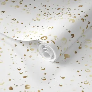 Spoonflower Drops Gold Dots Gold Confetti Gold Spots Gold Custom Removable Wallpaper