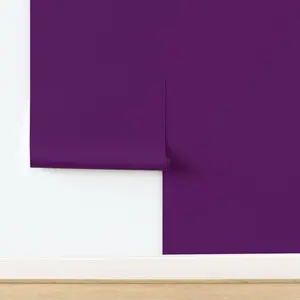 Spoonflower Shades Of Regal Colours Solid Colour Custom Pre-pasted Wallpaper - Purple