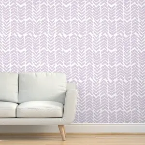 Spoonflower Arrows Geometric Lilac Traditional Wallpaper