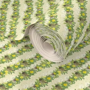 Spoonflower See The Birdies 100% Natural Sisal Grasscloth Wallcovering