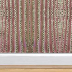 Spoonflower Saguaro Blush 100% Natural Sisal Grasscloth Wallcovering