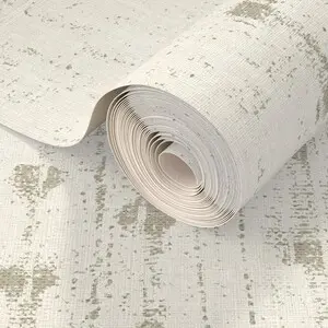 Spoonflower Salt 100% Natural Sisal Grasscloth Wallcovering - Cream