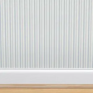 Spoonflower Toulouse French Ticking ~ Blue And White Vow 100% Natural Sisal Grasscloth Wallcovering - Blue,white